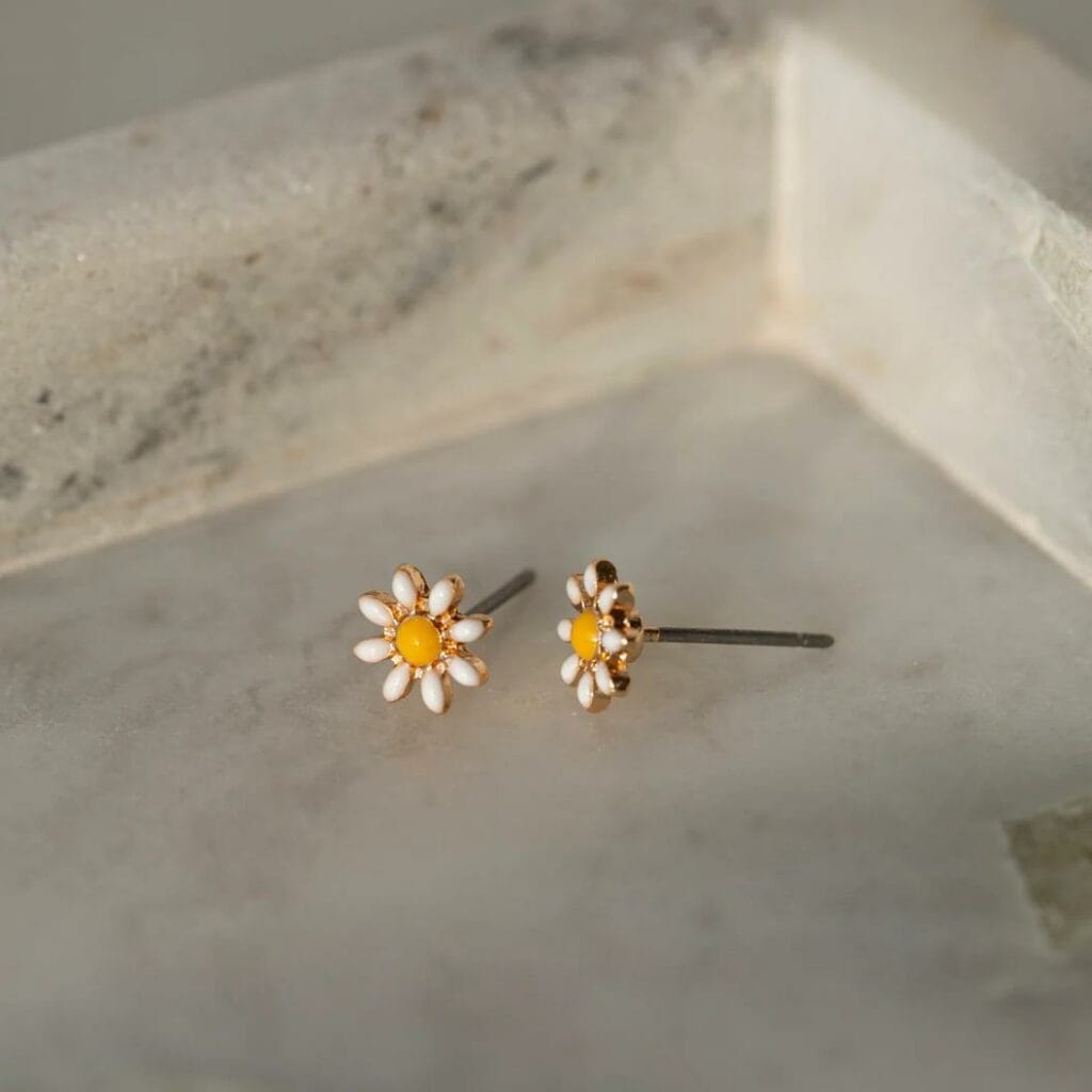 Uhani Doris - Daisy Flower - Obdaruj.si